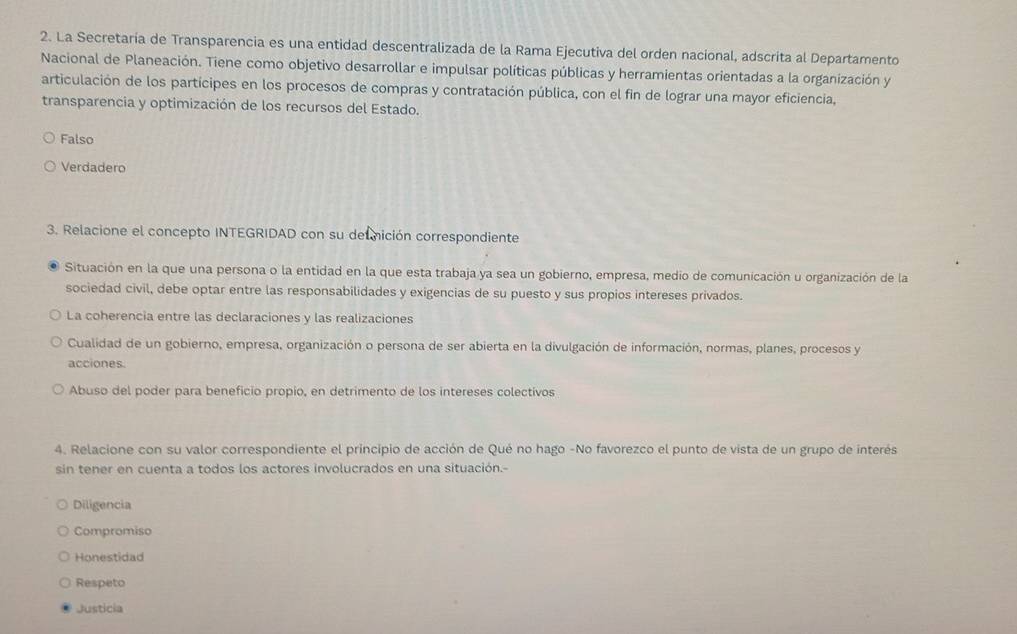 Resuelto:La Secretaría de Transparencia es una entidad descentralizada ...