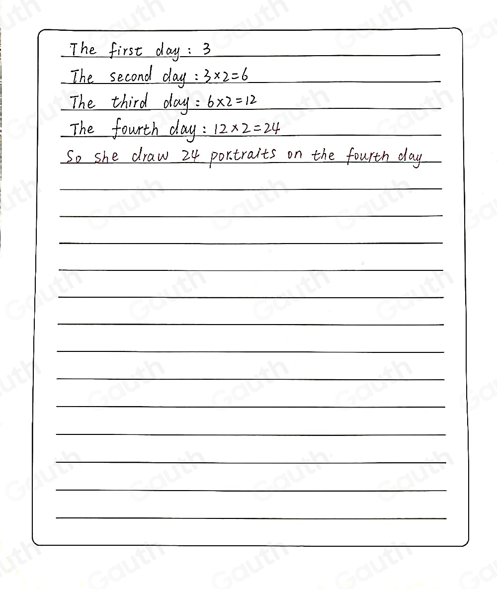 Solved: Use Patterns and Structure A sketch artist draws 3 portraits ...