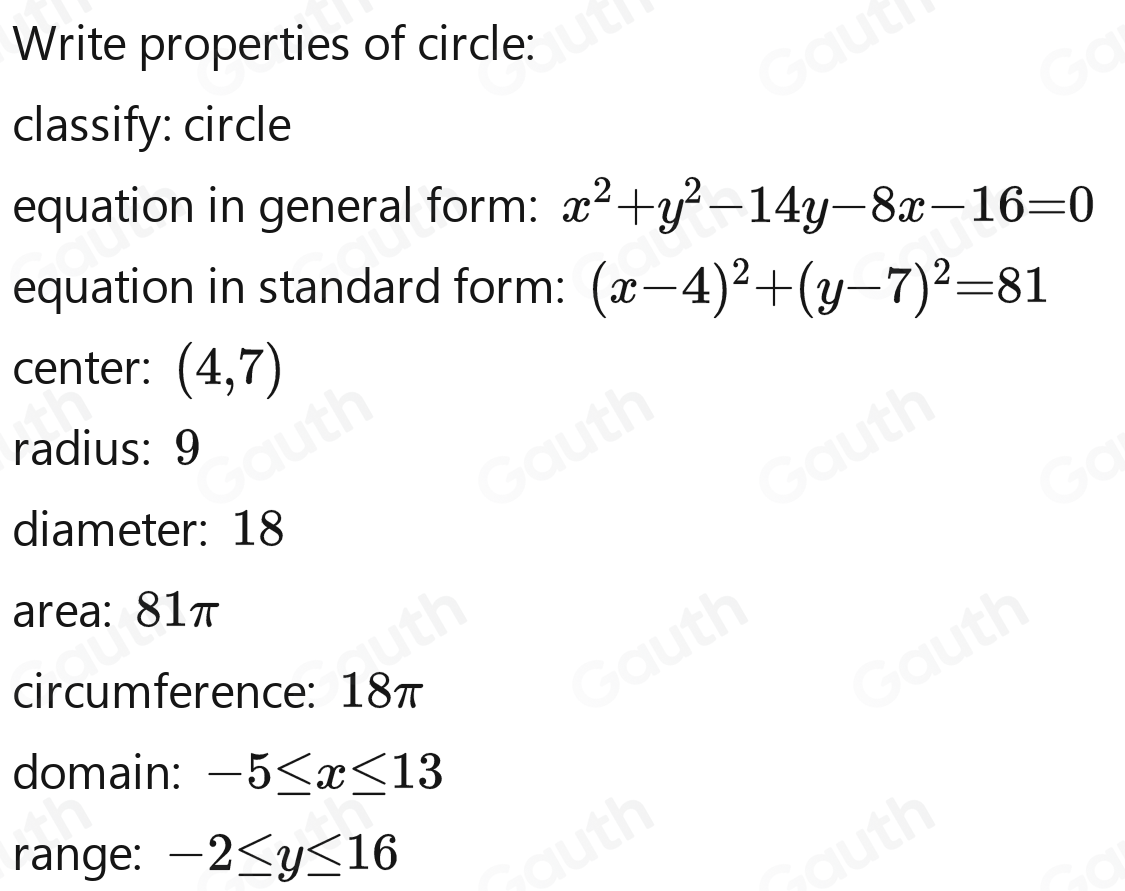 Solved: The outer rim of a Ferris wheel is represented by the equation ...