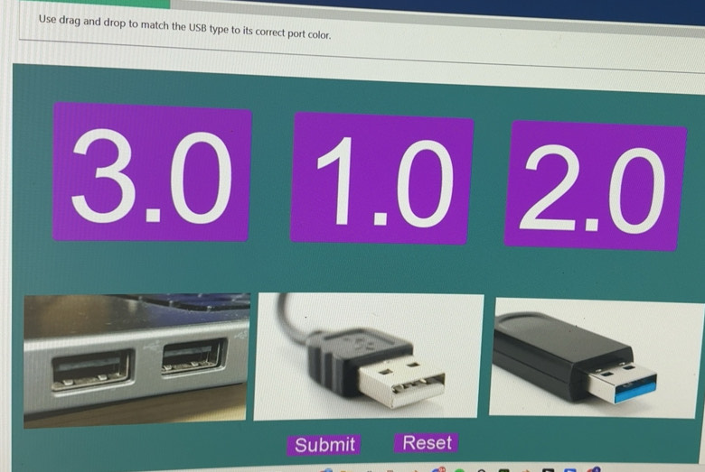 Solved: Use drag and drop to match the USB type to its correct port ...