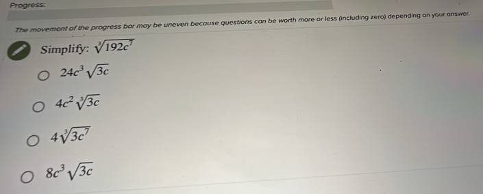 Solved: Progress: The movement of the progress bar may be uneven because questions can be worth ...