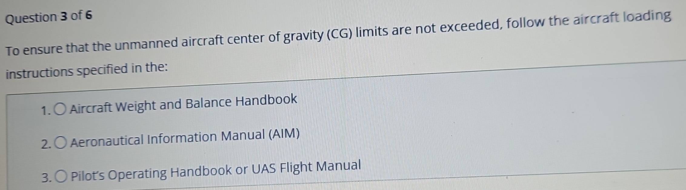 Solved: To ensure that the unmanned aircraft center of gravity (CG ...