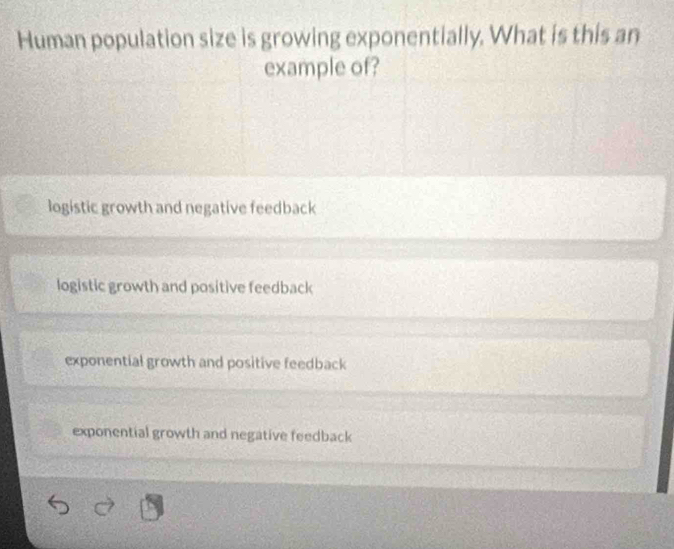 Solved: Human population size is growing exponentially. What is this an ...