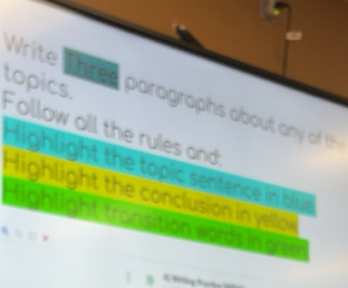 Solved: topics. Write T hree paragraphs about a f th Follow oll the ...