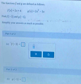 Solved: The functions f and g are defined as follows. f(x)=2x+4 g(x)=2x ...