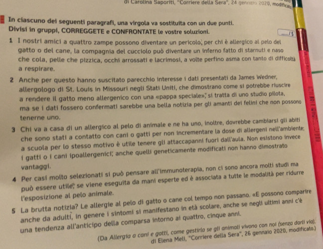 Risolto:di Carolina Saporiti, ''Corriere della Sera'', 24 gennaio 2020 ...