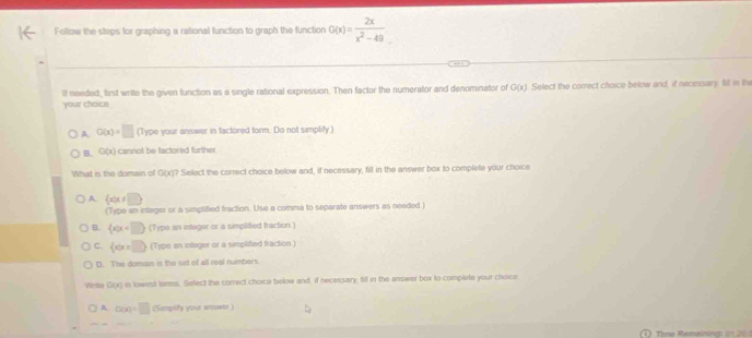 Solved: Follow the steps for graphing a rational function to graph the ...