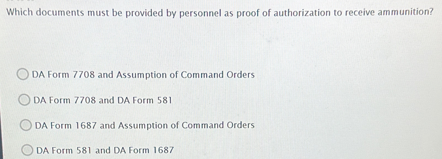 Solved: Which documents must be provided by personnel as proof of ...