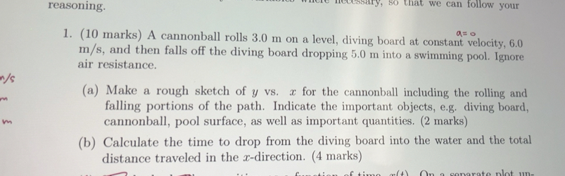 Solved: reasoning. necessary, so that we can follow your a=0 1. (10 ...