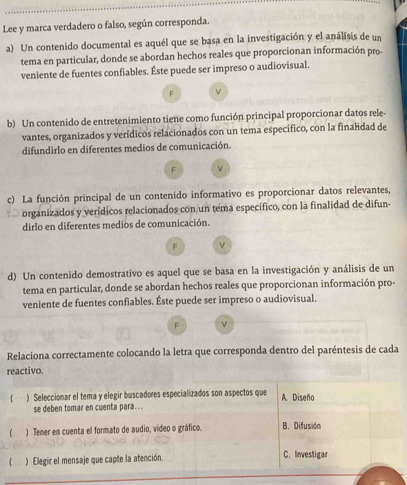 Resuelto:Lee y marca verdadero o falso, según corresponda. a) Un ...