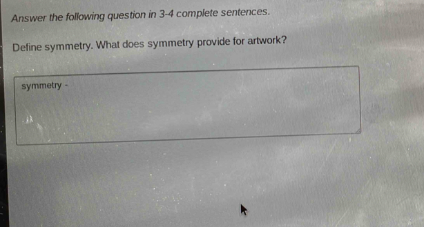 Solved: Answer the following question in 3-4 complete sentences. Define ...