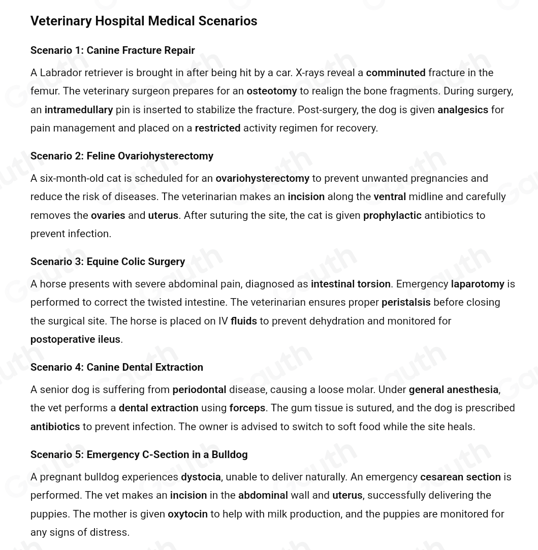 Solved: Students will write 5 plausible medical treatments or surgery ...