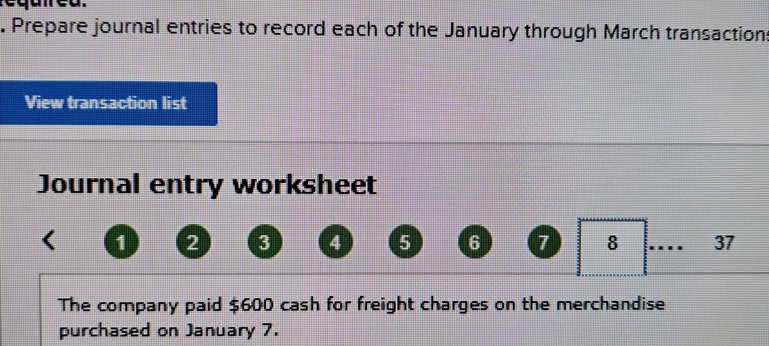 Solved: Prepare journal entries to record each of the January through ...