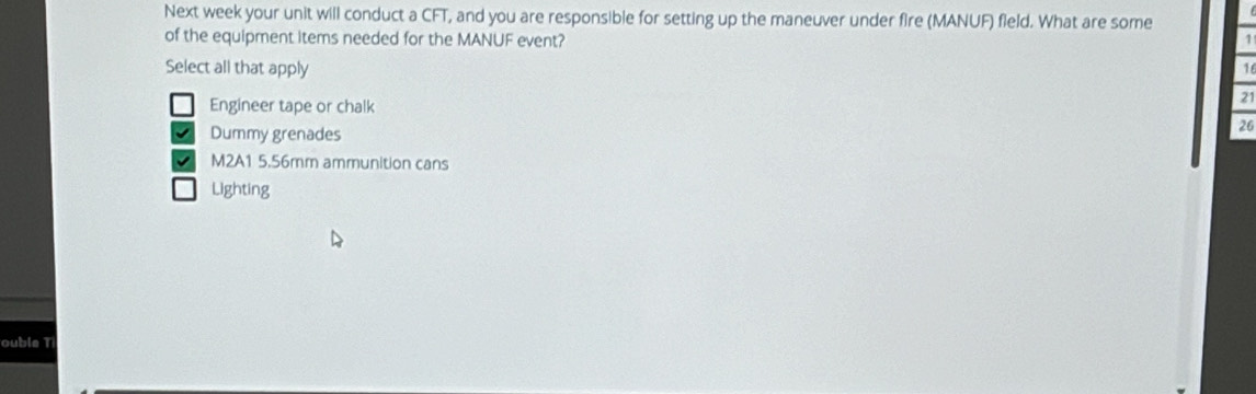 Solved: Next week your unit will conduct a CFT, and you are responsible ...
