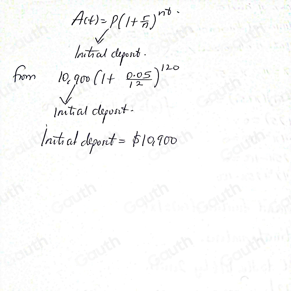 Solved: For the following exercise, use the compound interest formula, A(t)=P(1+ r/n )^nt ...