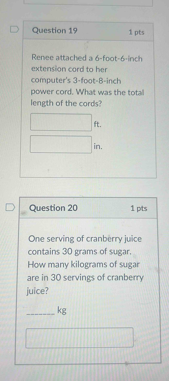 Solved: Renee attached a 6-foot-6-inch extension cord to her computer's ...