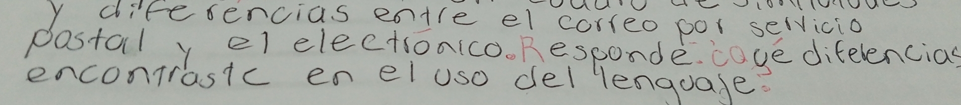 Resuelto:difesencias entle el coreo por selvicio postal y el ...