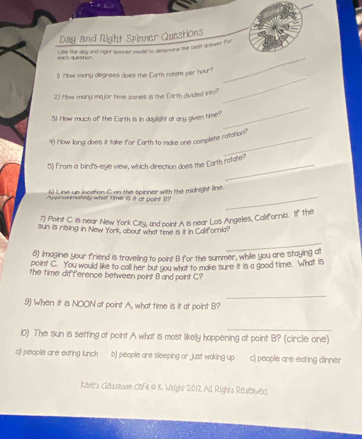 Solved: Day and Night Spinner Questions Use the day and night spinner ...