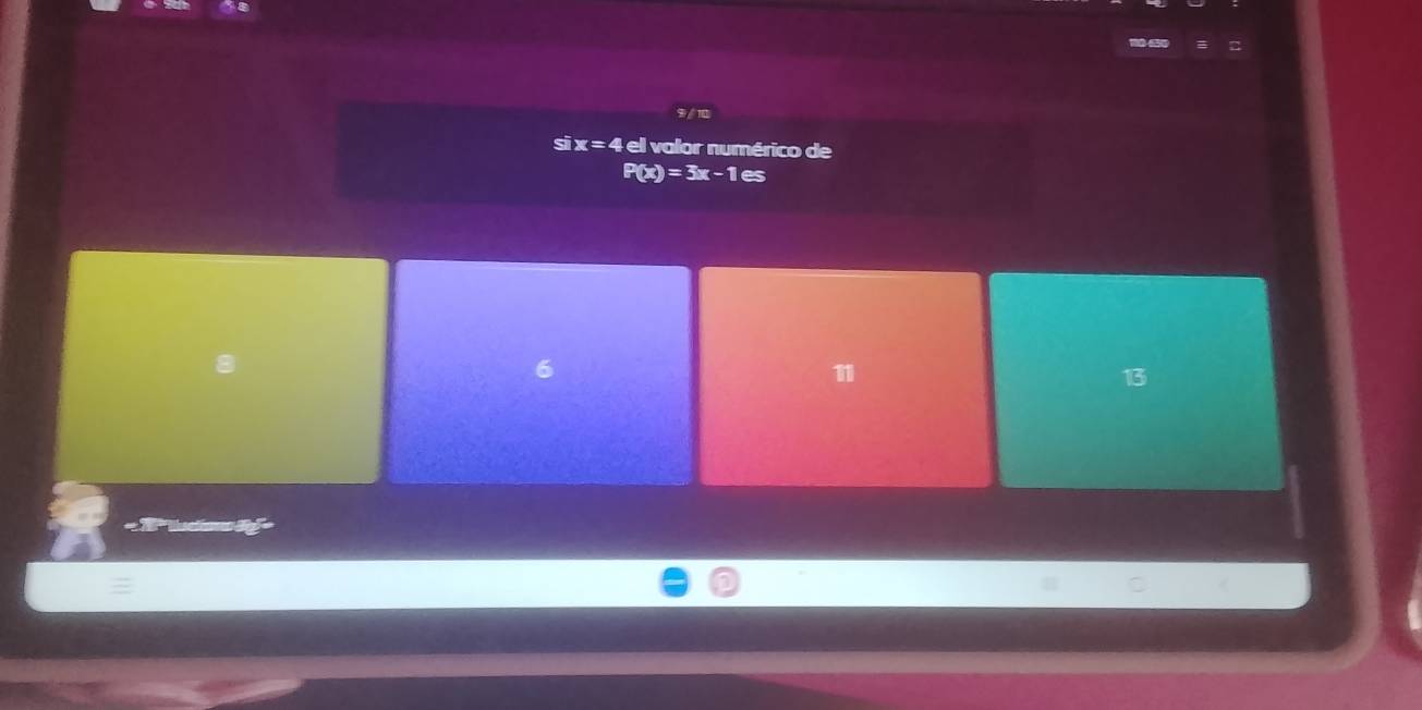 Resuelto:el valor numérico de 6 11 13