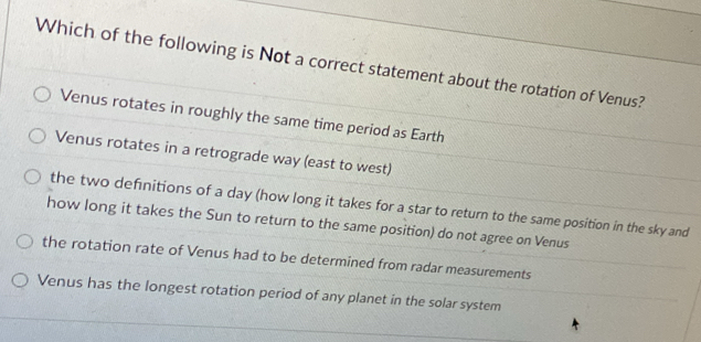 Solved: Which of the following is Not a correct statement about the ...