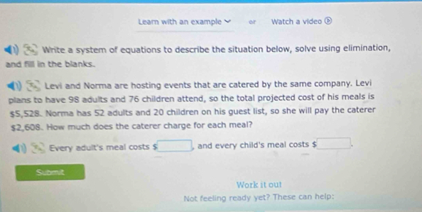 Solved: Learn with an example or Watch a video Write a system of ...