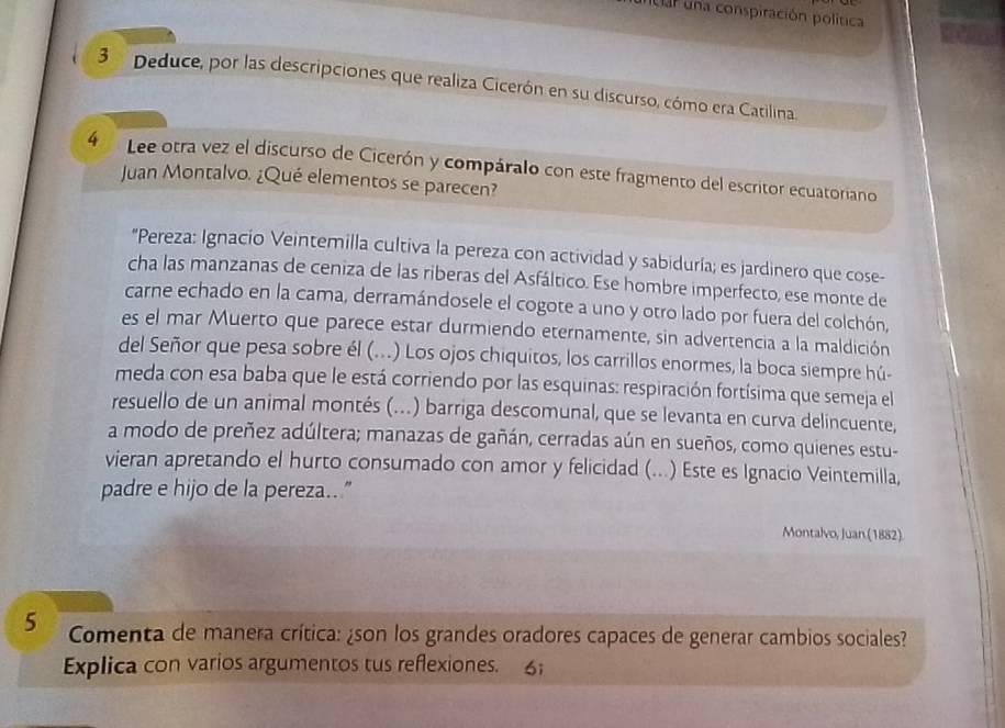 Resuelto:uncial una conspiración política 3 Deduce, por las ...