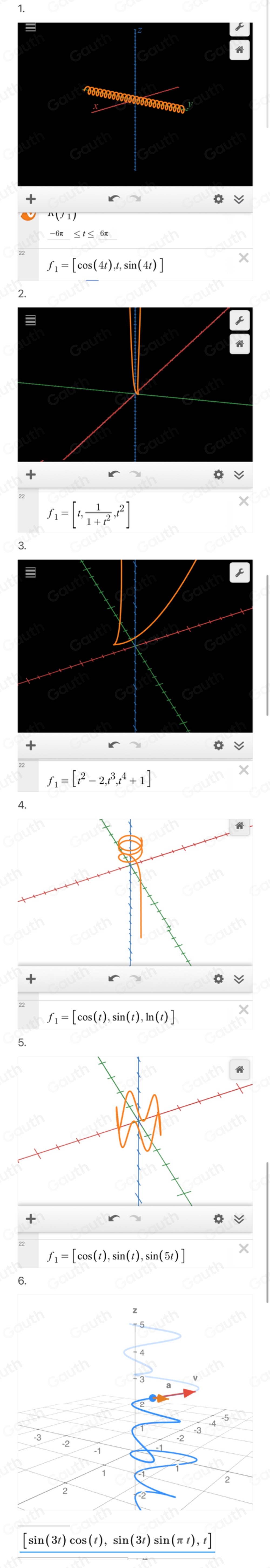 Solved: Match the parametric equations with the graphs labeled A - F ...