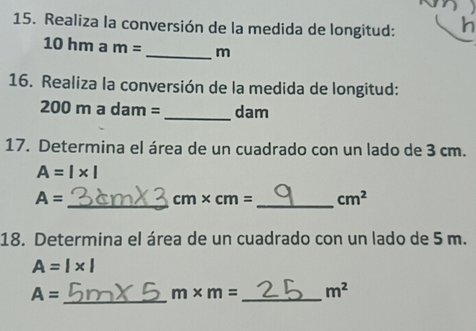 Resuelto:Realiza la conversión de la medida de longitud: 10 hm a m= _m ...