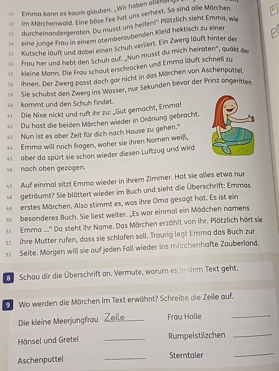 Gelöst:Emma kann es kaum glauben. „Wir haben alleras 32 im Märchenwald ...