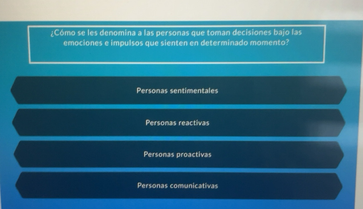 Resuelto:¿Cómo se les denomina a las personas que toman decisiones bajo ...