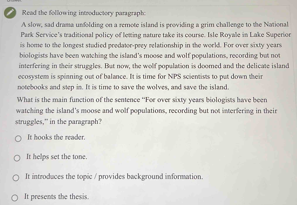 Solved: Read the following introductory paragraph: A slow, sad drama ...