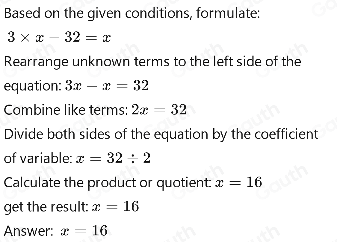 Solved: less than three times a number is equal to the number. What is ...