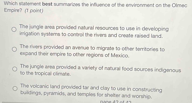 Solved: Which statement best summarizes the influence of the ...