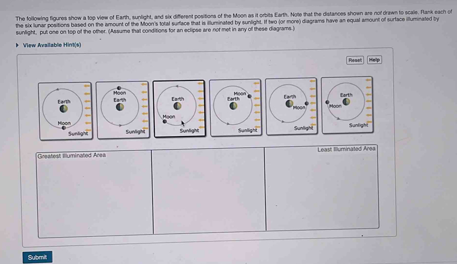 Solved: The following figures show a top view of Earth, sunlight, and ...