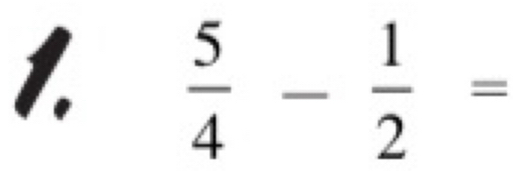 Solved: 1 5/4 - 1/2 = [Math]