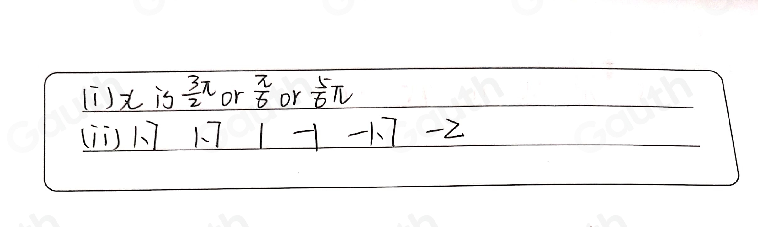 Solved: Solve for 0≤ x≤ 2π , the equation cos 2x=sin x (Jmarks) ii ...