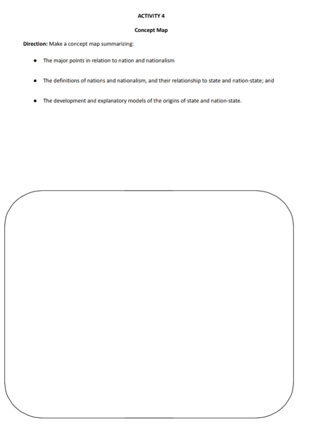 Solved: ACTIVITY 4 Concept Map Direction: Make a concept map ...