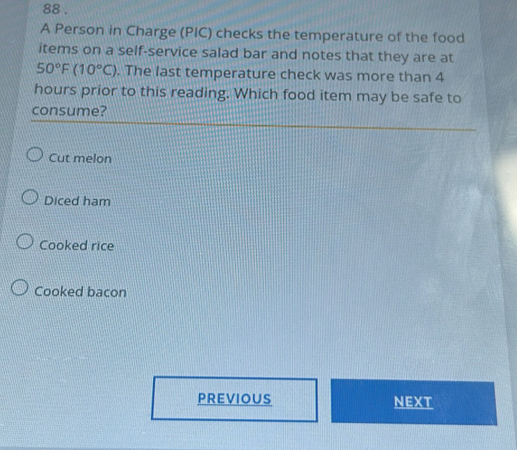 Solved: 88 . A Person in Charge (PIC) checks the temperature of the ...