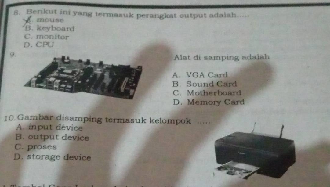 Telah dijawab:Berikut ini yang termasuk perangkat output adalah ...