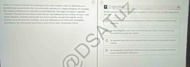 تم الحل:Poetry in Classical Nahuatl, the language of the Aztec Empire ...