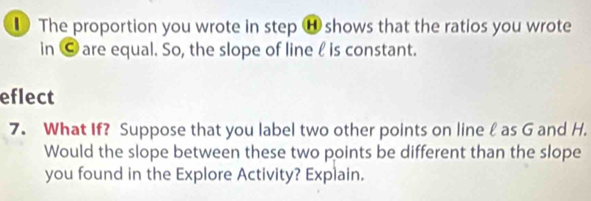 Solved: The proportion you wrote in step H shows that the ratios you ...