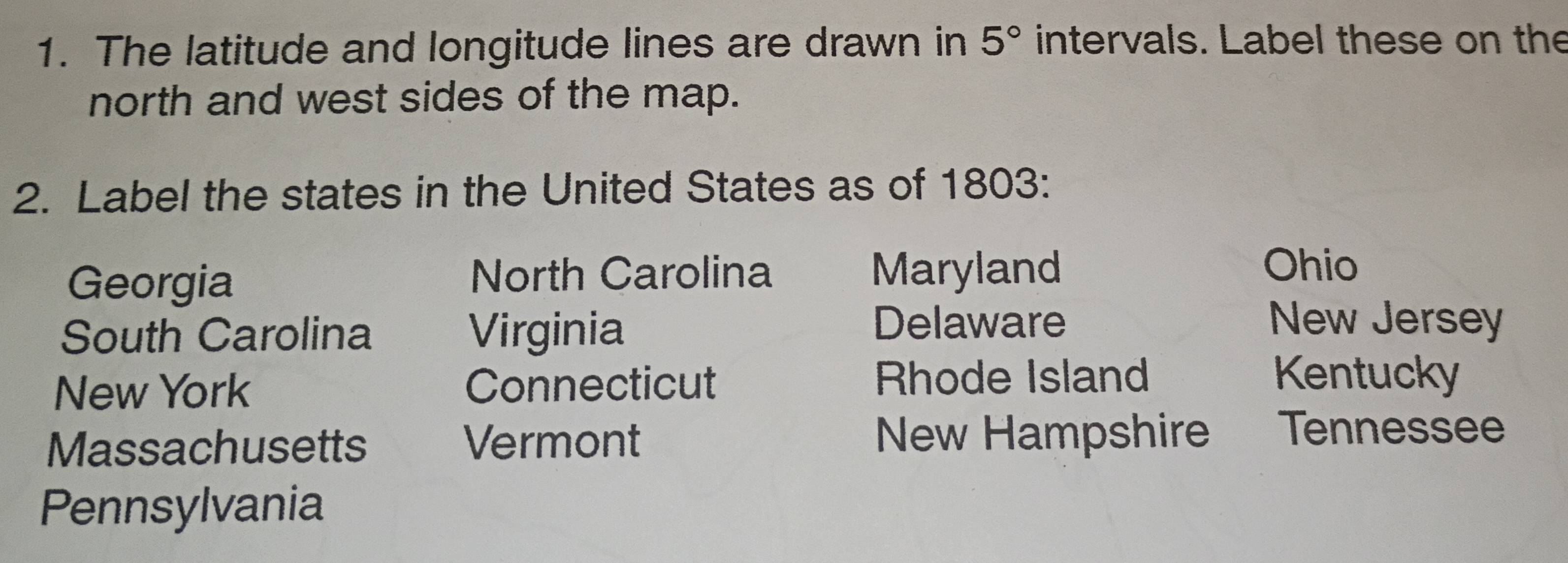 Solved: The latitude and longitude lines are drawn in 5° intervals ...