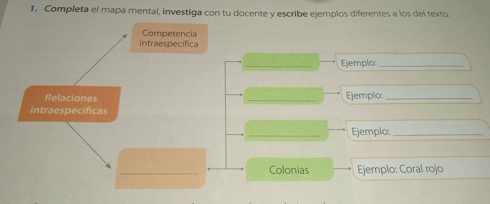 Resuelto:Completa el mapa mental, investiga con tu docente y escribe ...