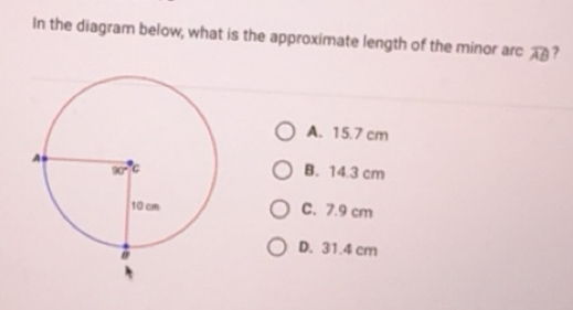 Solved: In the diagram below, what is the approximate length of the ...