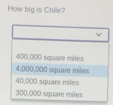 Solved: How big is Chile? [Social Science]
