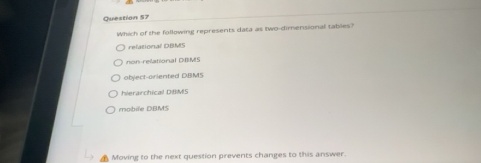 Solved: Which of the following represents data as two-dimensional ...