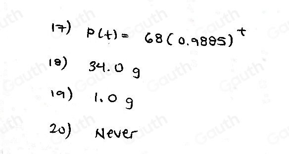 Solved: Linear and Exponential Growth, Part II: Using Growth Models for ...