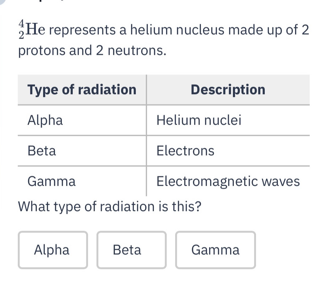 Gelöst:_2^4He represents a helium nucleus made up of 2 protons and 2 ...