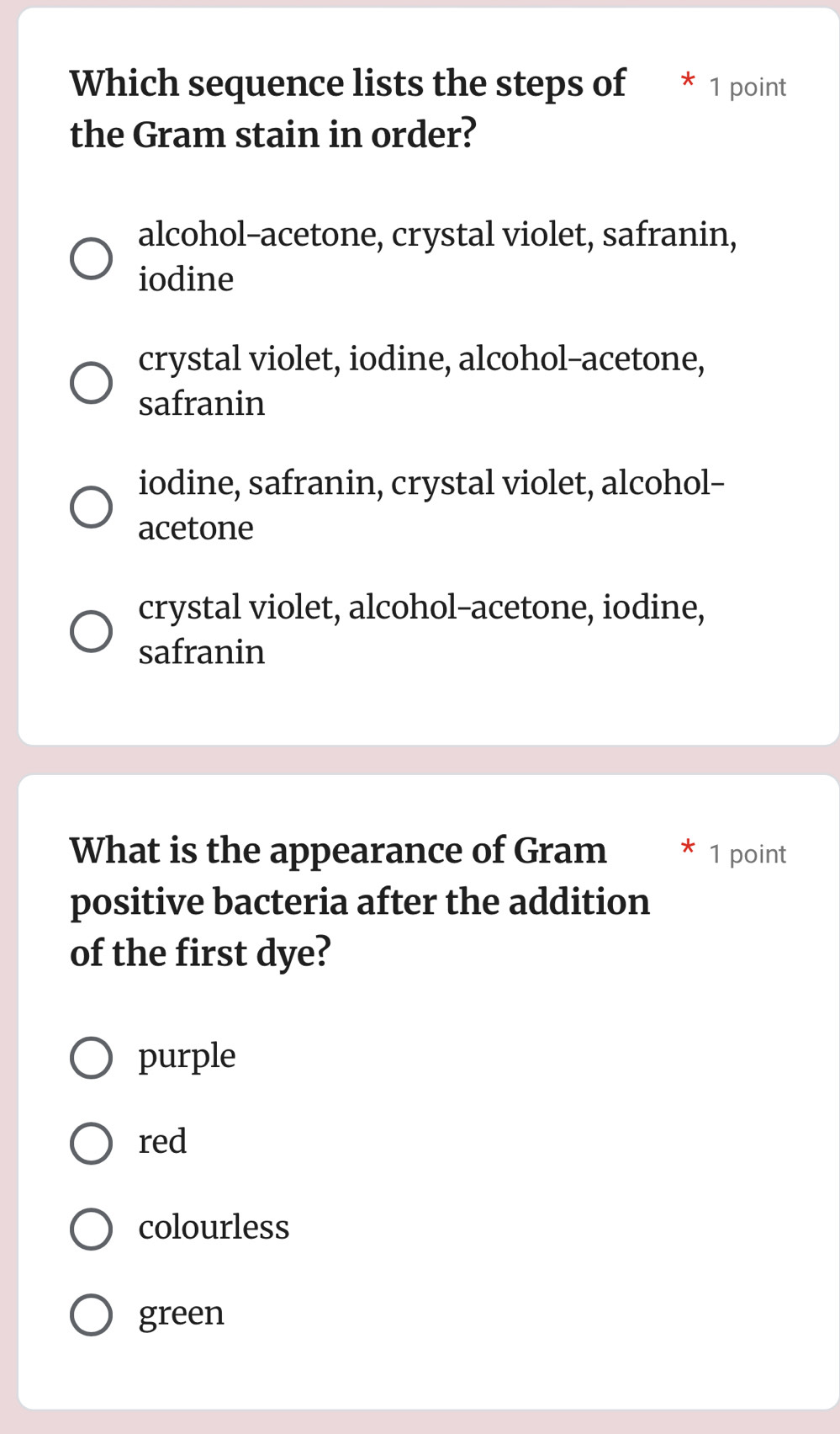 Selesai:Which sequence lists the steps of 1 point the Gram stain in ...