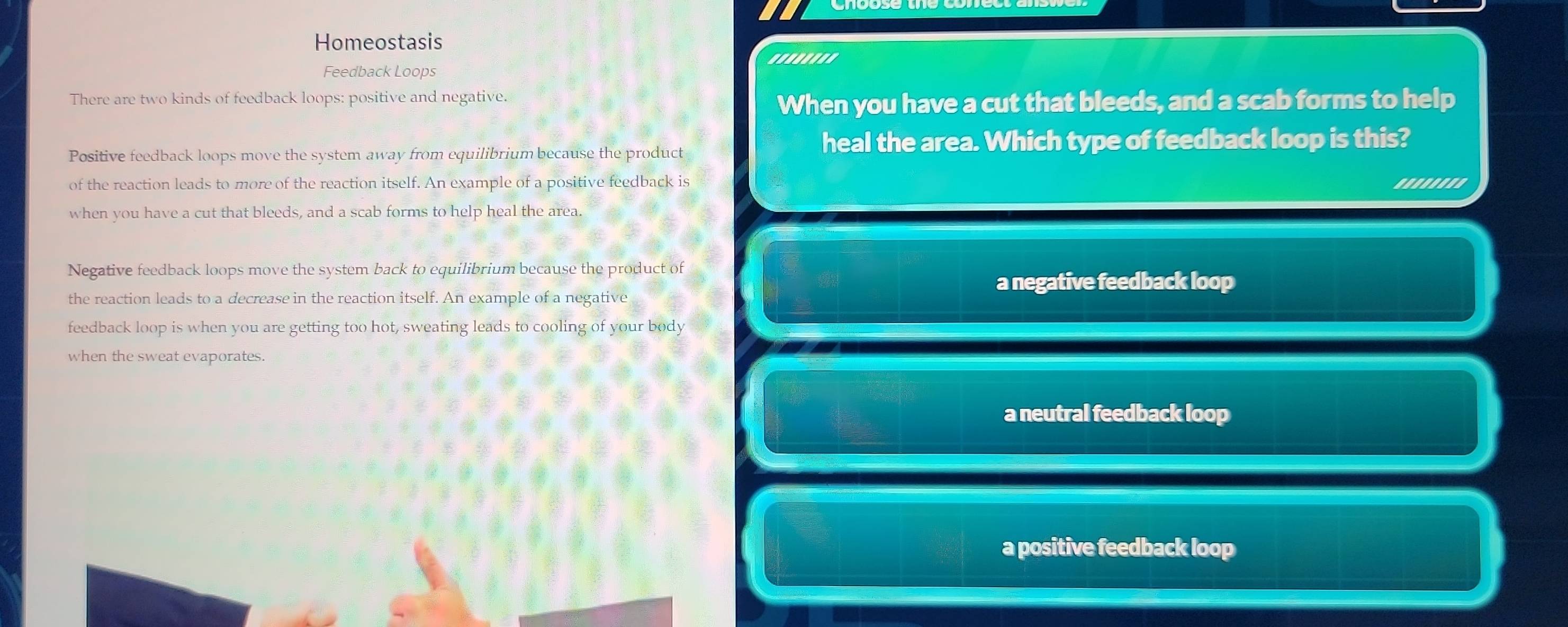 Solved: Homeostasis ''..'''' Feedback Loops There are two kinds of feedback loops: positive and ...